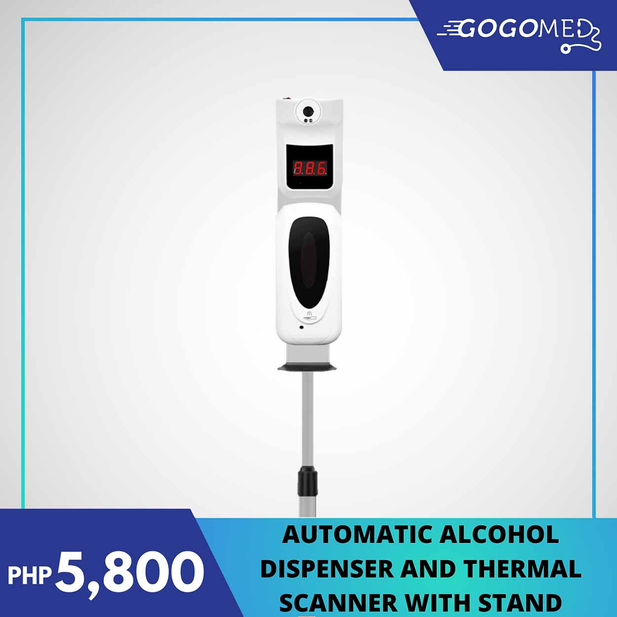 Automatic Alcohol Dispenser with Stand 1000mL – Gogomed Supplies