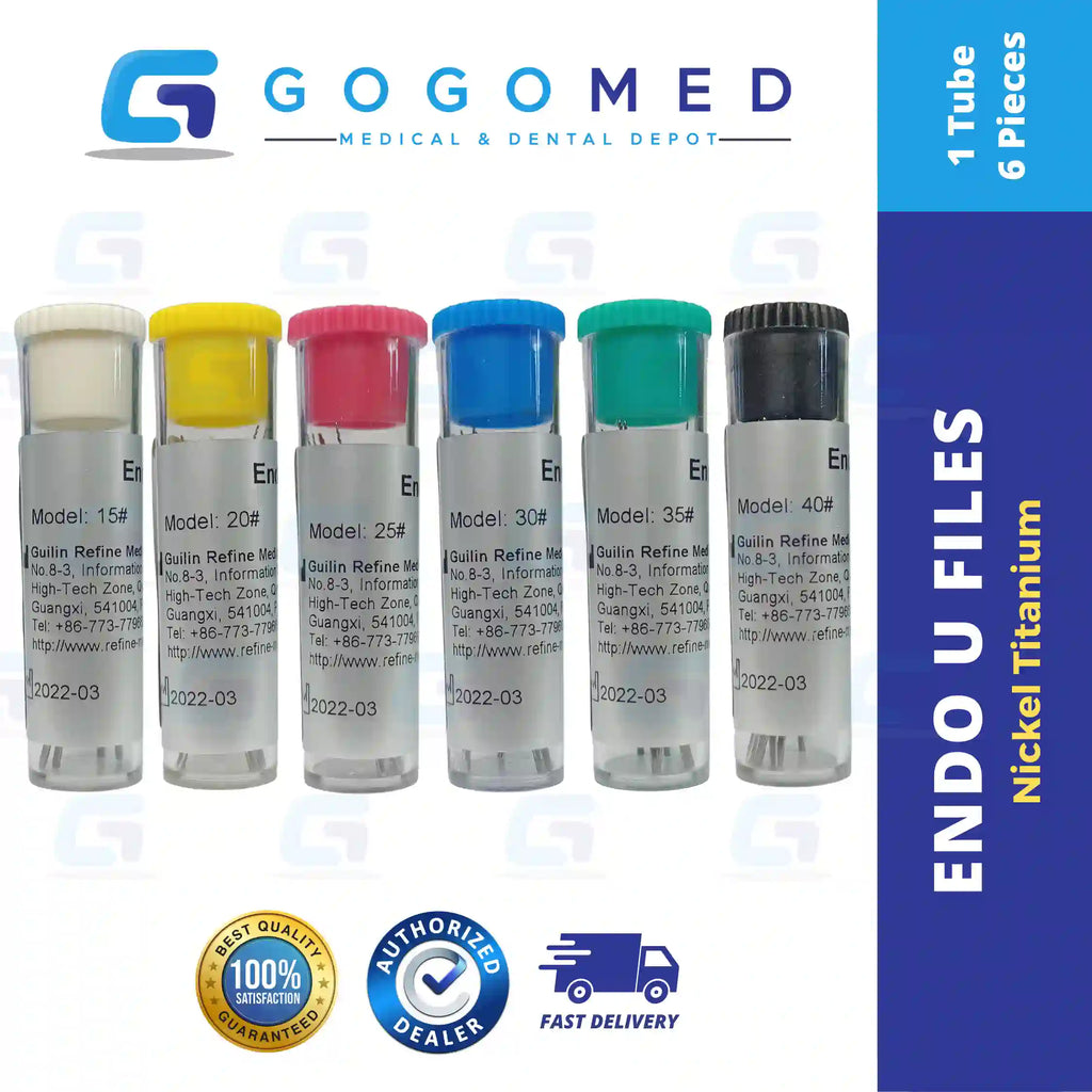 Endo Niti U Files Root Canal Ultrasonic Scaler File #15 - #40 (6pcs ...