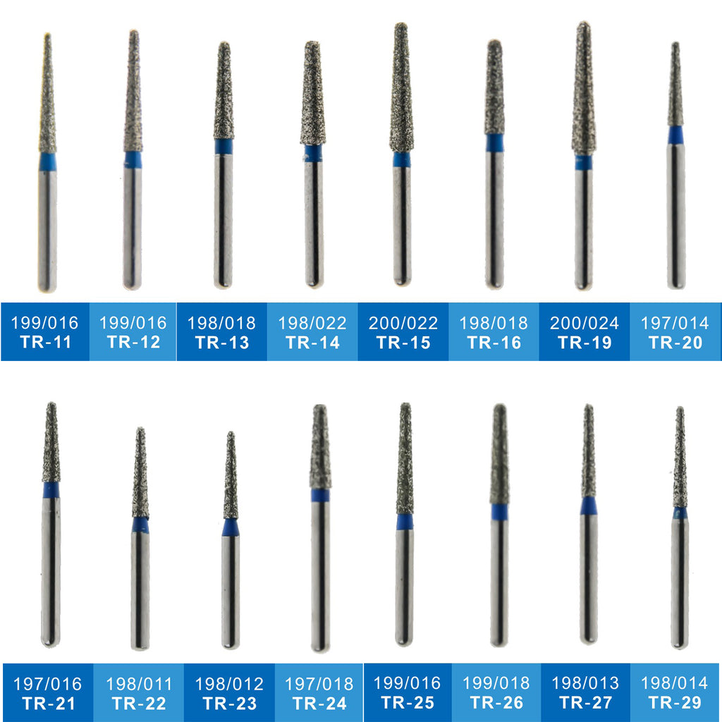 TAPER ROUND END (TR) - DIAMOND BURS – Gogomed Supplies